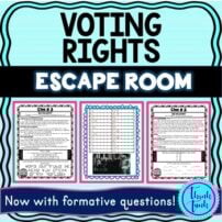 Voting Rights ESCAPE ROOM: United States | Voting Rights Act | No Prep ...