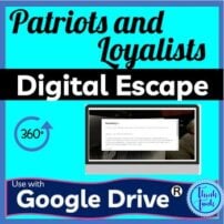 Patriots and Loyalists DIGITAL ESCAPE ROOM for Google Drive ...