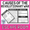 Causes of the Revolutionary War Escape Room Activity - Think Tank Teacher