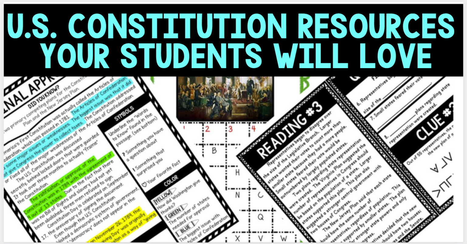 US Constitution Resources Your Students Will Love - Think Tank Teacher