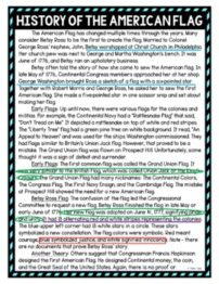 History of the American Flag Color by Number, Reading Passage