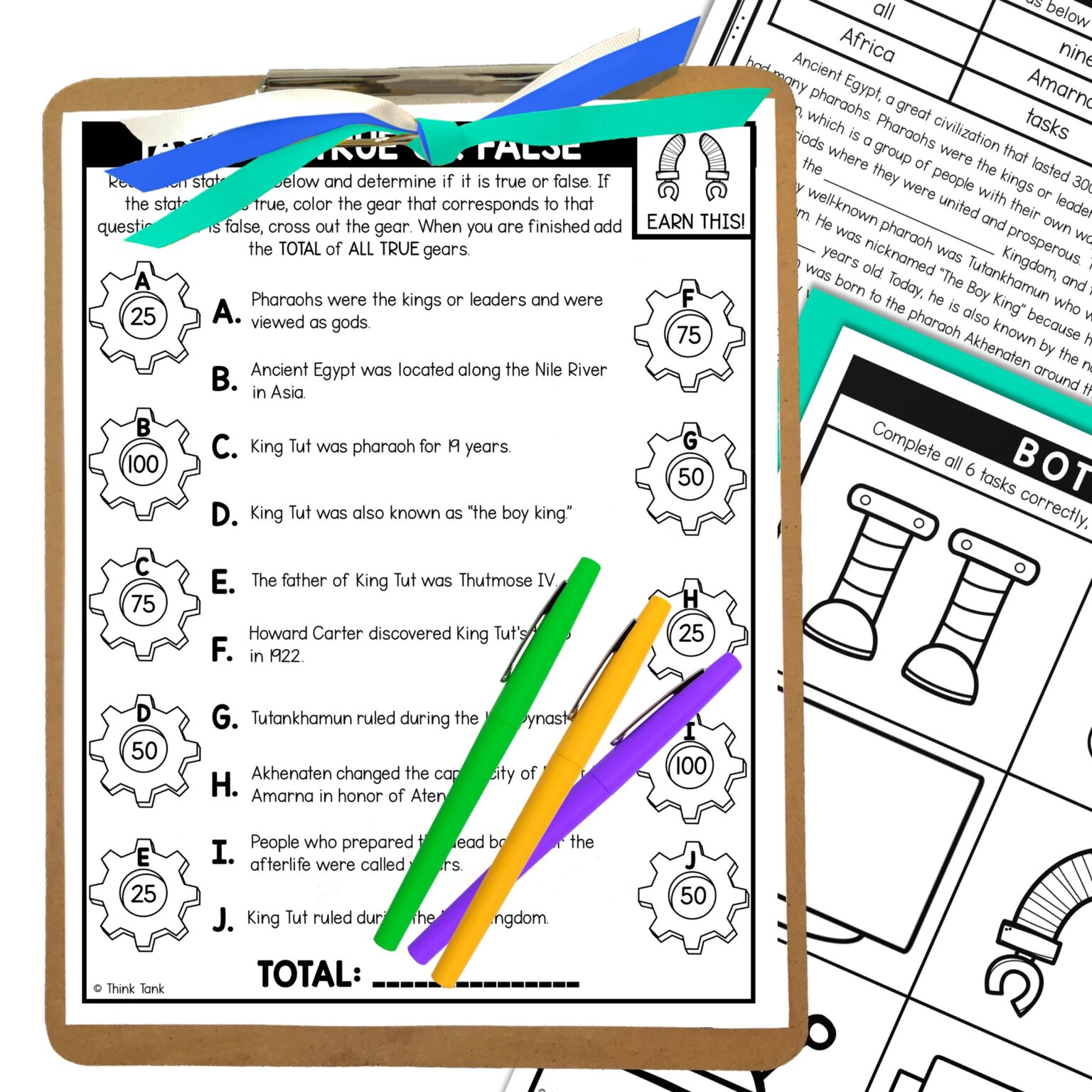Ancient Egypt Freebie - Think Tank Teacher