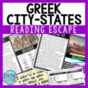 Greek City States Reading Comprehension and Puzzle Escape Room ...
