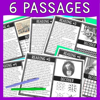 Women of the Revolutionary War Reading Comprehension and Puzzle Escape ...