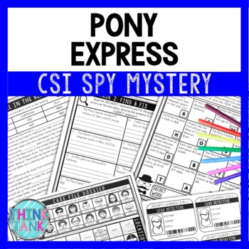 Pony Express Reading Comprehension CSI Spy Mystery - Close Reading