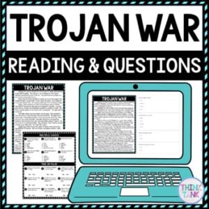 Trojan War DIGITAL Reading Passage & Questions Self Grading - Think ...