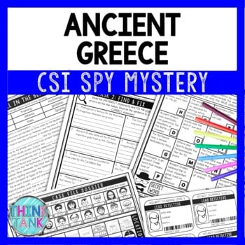 Ancient Greece Reading Comprehension CSI Spy Mystery
