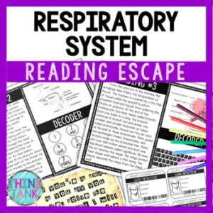 Respiratory System Reading Comprehension and Puzzle Escape Room - Think ...