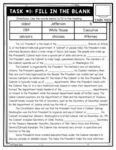Presidents Cabinet Thinktivity™ Reading Comprehension - Executive ...