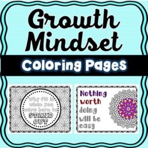 Growth Mindset Doodle Coloring Pages - Think Tank Teacher