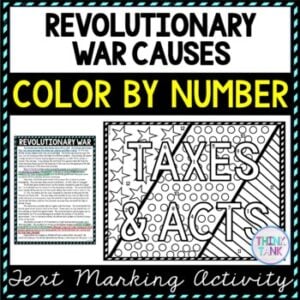 Revolutionary War Color by Number : American Revolution Activity ...