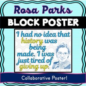 Rosa Parks Collaborative Poster! Black History - Civil Rights - Team ...