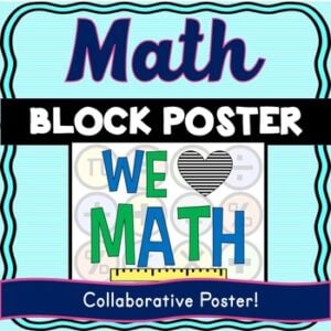 Math Collaborative Poster - Team Work - We Love Math - Bulletin Board ...