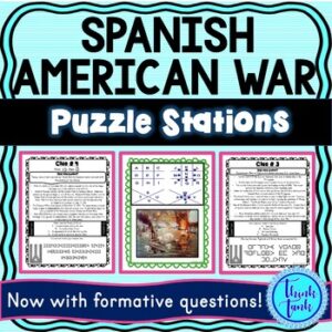 Spanish American War PUZZLE STATIONS - Reading Comprehension - Think ...