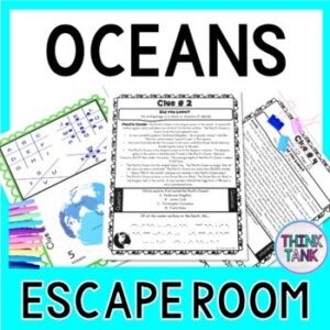 Oceans ESCAPE ROOM! Reading Comprehension - World Geography Activity ...