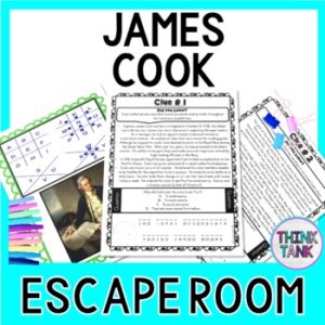 Captain James Cook ESCAPE ROOM: European Explorers - Think Tank Teacher