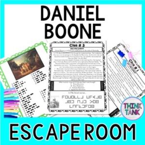 Daniel Boone ESCAPE ROOM - Reading Comprehension - Explorer - Think ...