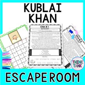 Kublai Khan ESCAPE ROOM - Reading Comprehension - Ancient China - Think ...
