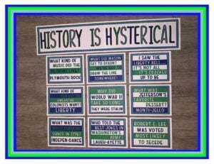 U.S. History Jokes Bulletin Board - Classroom Posters - Think Tank Teacher