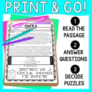 Middle Ages ESCAPE ROOM: Medieval Times - NO PREP! - Think Tank Teacher