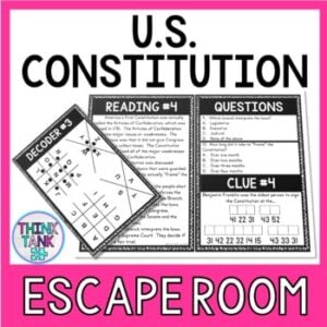 U.S. Constitution Escape Room Activity - Think Tank Teacher