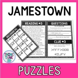 Jamestown Escape Room Activity - Think Tank Teacher
