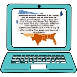 Civil War Reconstruction Interactive Google Slides Presentation