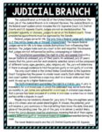 Judicial Branch Color by Number, Reading Passage and Text Marking