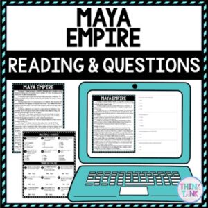 Maya Empire DIGITAL Reading Passage and Questions - Self Grading ...
