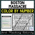 Boston Massacre Color by Number, Reading Passage and Text Marking