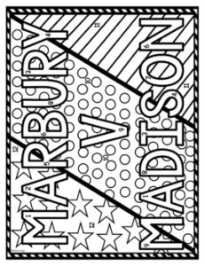 Marbury V. Madison Color by Number, Reading Passage and Text Marking