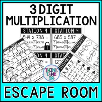 Multiplication Escape Room | 3 digit x 3 digit | Math Activity | Print ...