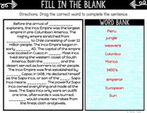Inca Empire DIGITAL Interactive Notebook | Choice Board | Ancient History