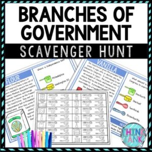 Branches of Government Activity - Scavenger Hunt Challenge