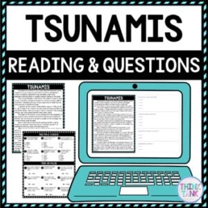 Tsunamis DIGITAL Reading Passage and Questions - Self Grading - Think ...