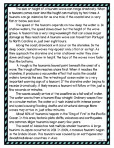 Tsunamis DIGITAL Reading Passage and Questions - Self Grading - Think ...