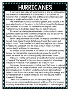 Hurricanes DIGITAL Reading Passage and Questions - Self Grading - Think ...