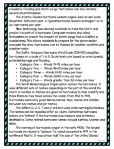 Hurricanes DIGITAL Reading Passage and Questions - Self Grading - Think ...