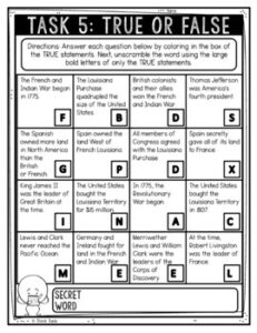 Louisiana Purchase Reading Comprehension Challenge - Close Reading