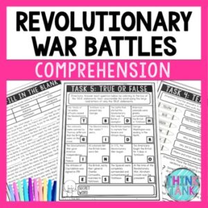 Revolutionary War Battles Reading Comprehension Challenge Reading