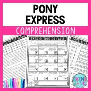 Pony Express Reading Comprehension Challenge - Close Reading Activity