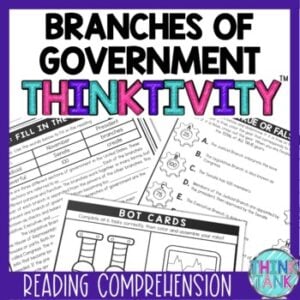 Branches of Government Thinktivity™ Reading Comprehension Interactive