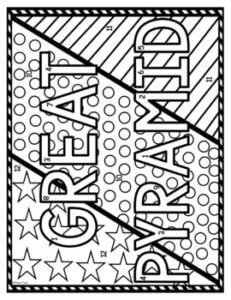 Egyptian Pyramids Color by Number, Reading Passage and Text Marking