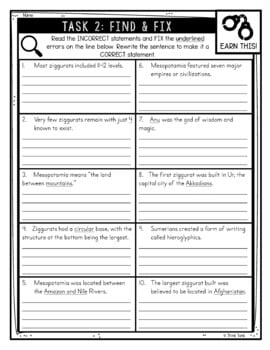 Ziggurat Reading Comprehension CSI Spy Mystery - Close Reading