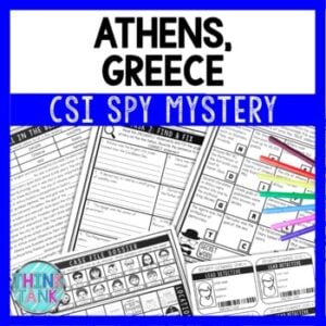 Athens of Ancient Greece Reading Comprehension CSI Spy Mystery