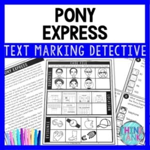 Pony Express Text Marking Detective Mystery - Reading Passages - Think ...