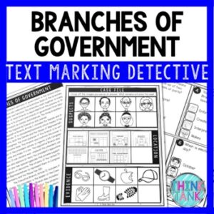 Branches of Government Text Marking Detective Mystery - Reading ...