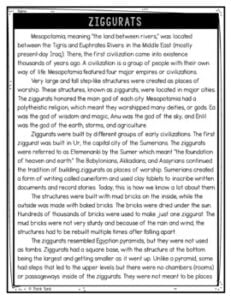 Ziggurats Ancient Mesopotamia Text Marking Detective Mystery - Reading ...