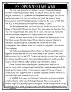 Peloponnesian Wars Text Marking Detective Mystery - Reading Passages ...