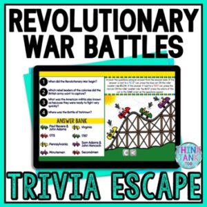 Revolutionary War Battles Interactive Digital Trivia Escape Room ...